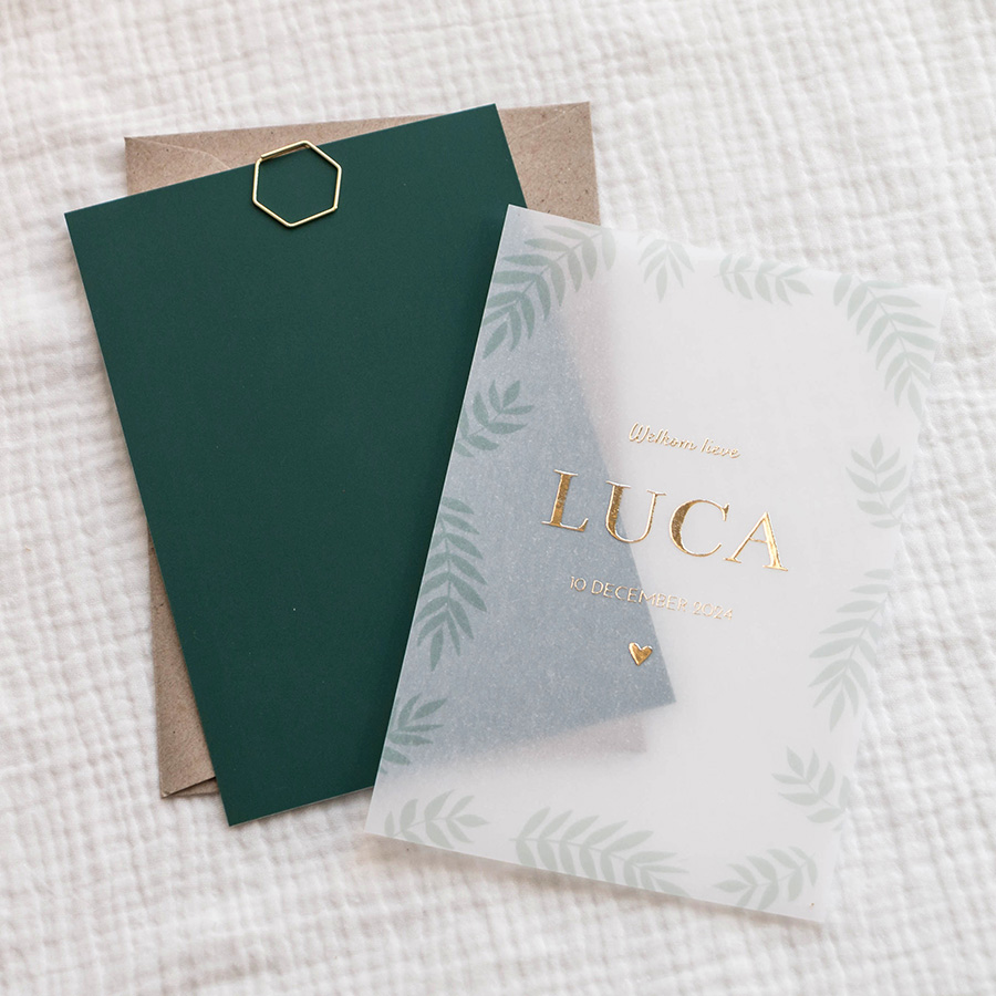 Geboortekaartjes kalkpapier