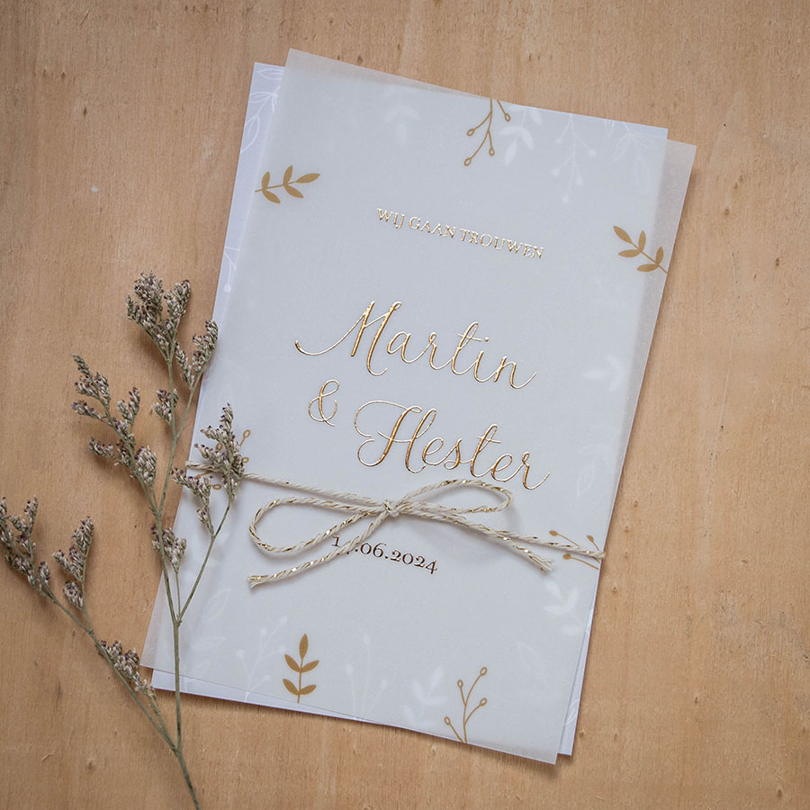 Trouwkaarten kalkpapier